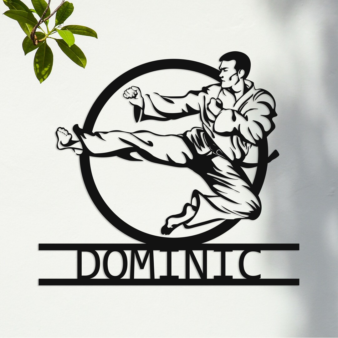 Karate Custom Metal Sign, Karate Metal Wall Art, Taekwondo Gifts ...