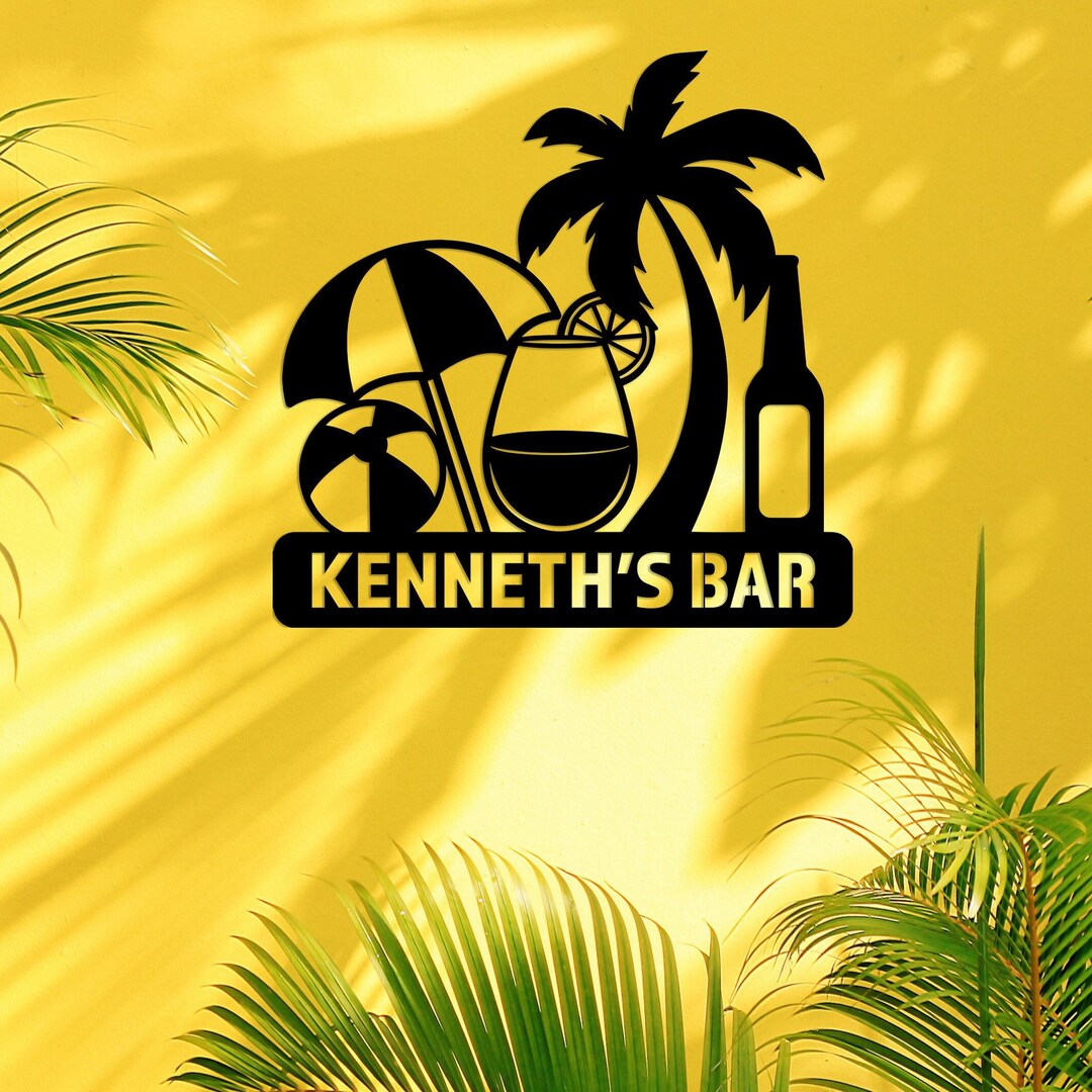 Custom Pool Metal Sign, Beach Fire Pit Monogram, Personalized Party and ...