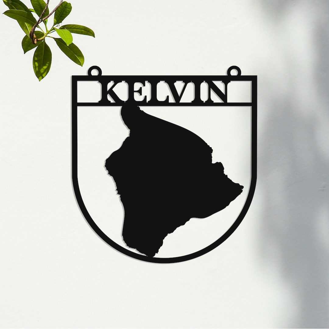 Personalized Hawaii Metal Art, Hawaii Outline Wall Decor, Custom Family ...