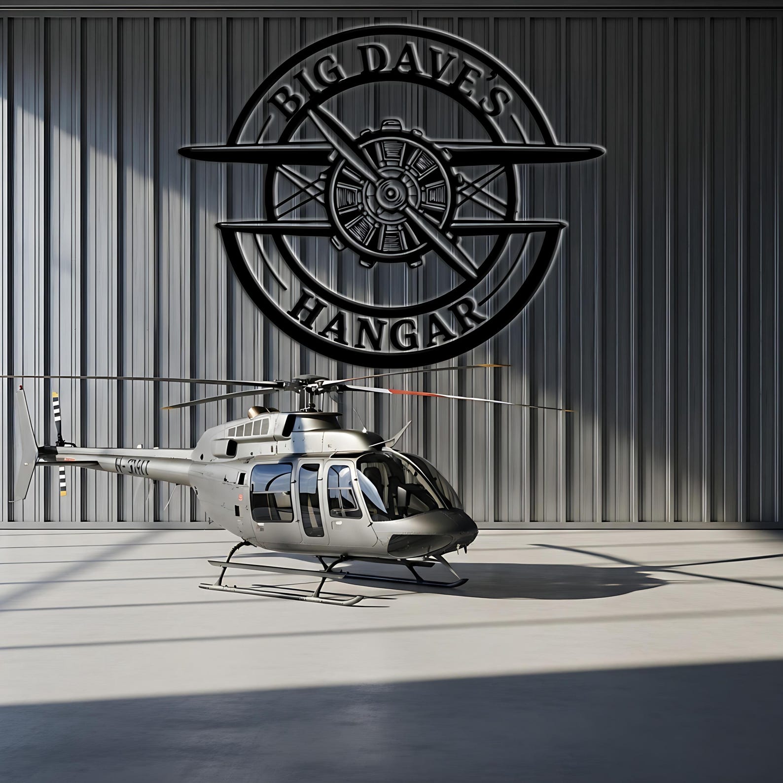 Custom Airplane Hangar Sign, Personalized Pilot Metal Wall Art ...