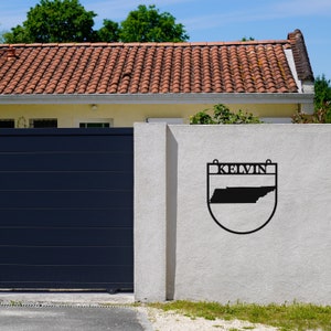 Tennessee Custom Metal Wall Sign, Tn State Personalized Sign, Metal ...