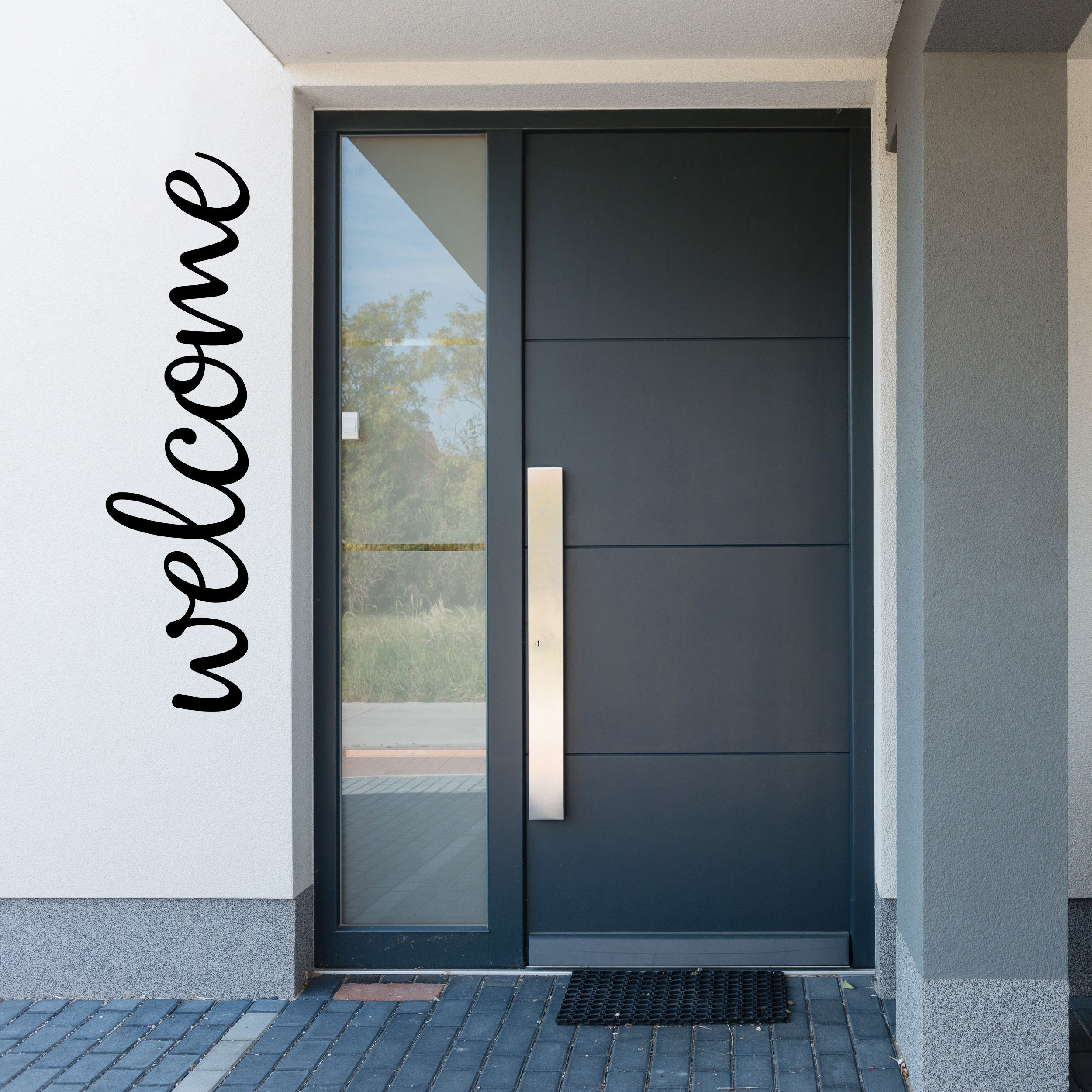 Goodbye and Welcome Metal Wall Sign, Stylish Metal Signs for Welcoming ...