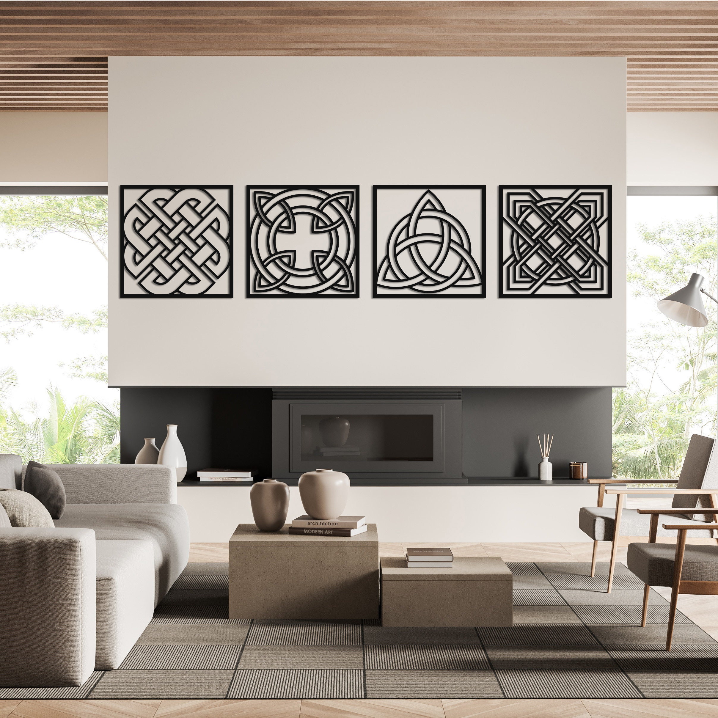 Celtic Rope Knot Metal Wall Art, Irish Wall Decor, Viking Home Decor ...