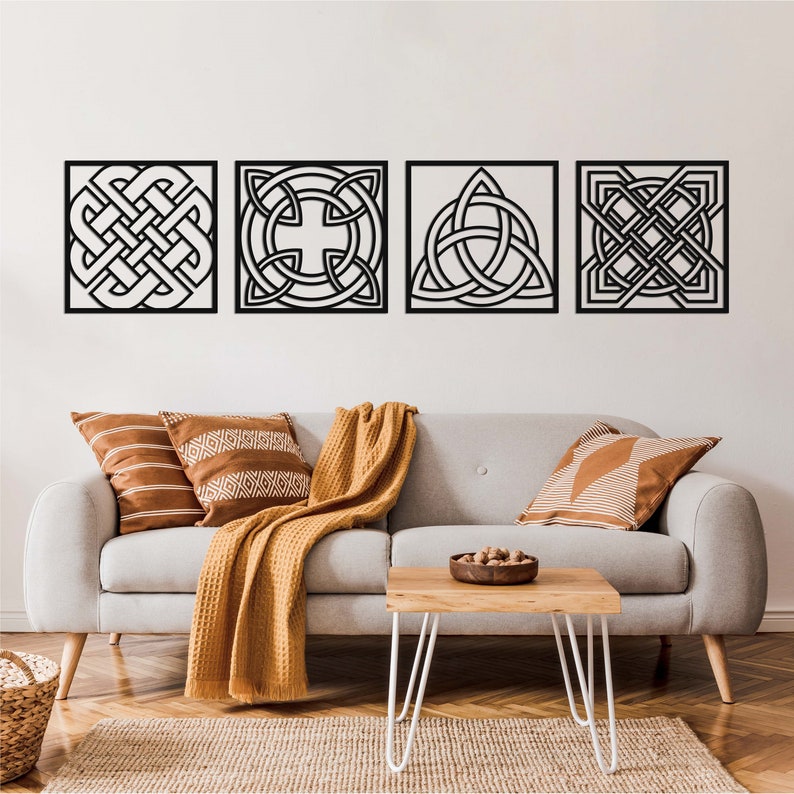 Celtic Rope Knot Metal Wall Art, Irish Wall Decor, Viking Home Decor ...