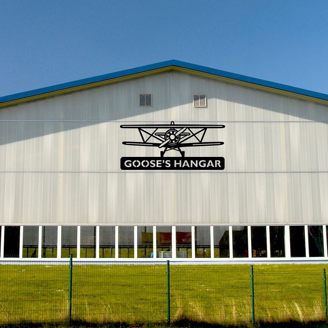 Custom Aviation Hangar Wall Sign, Vintage Aviation Decor, Personalized ...