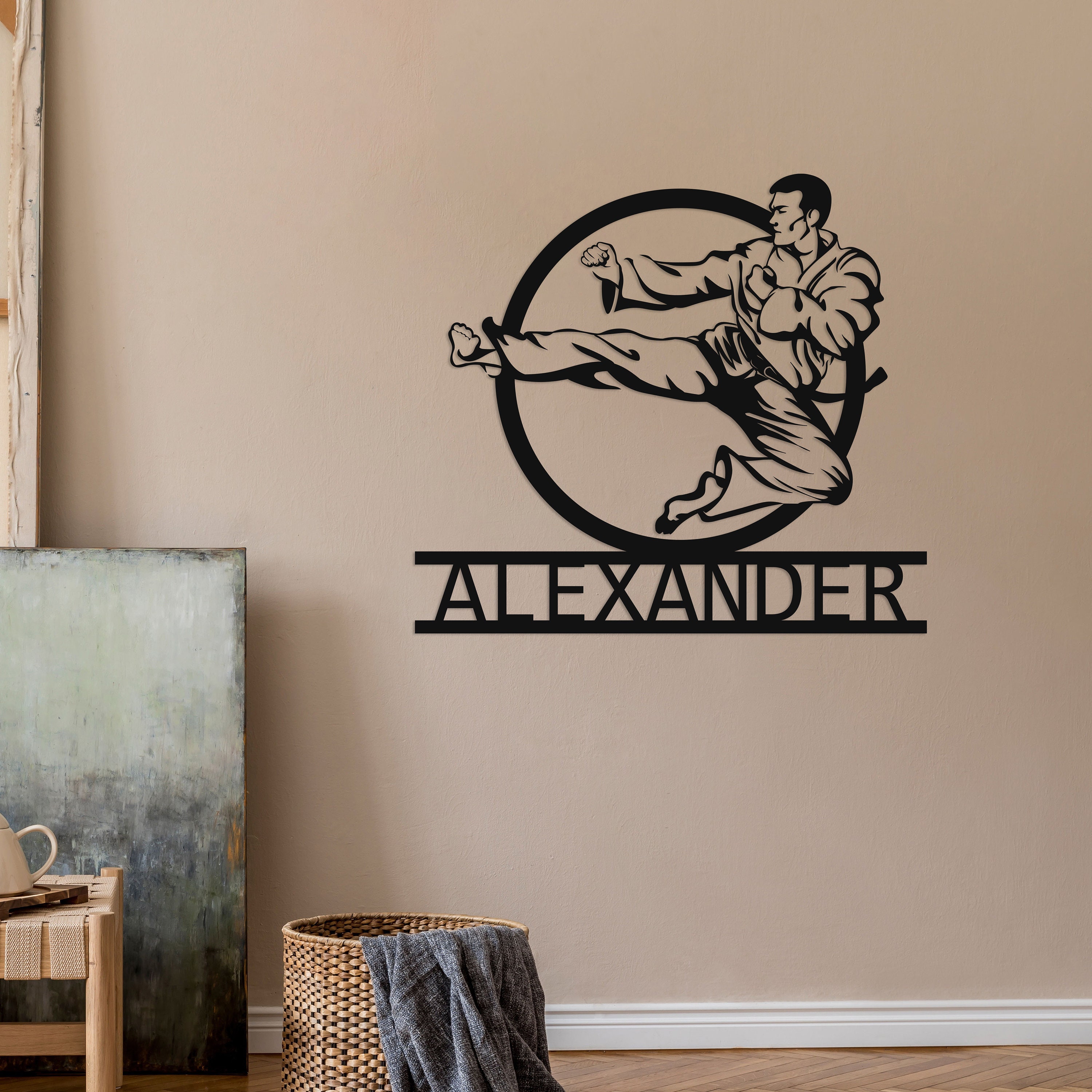 Custom Karate Metal Wall Decor, Karate Metal Sign, Personalized Karate ...