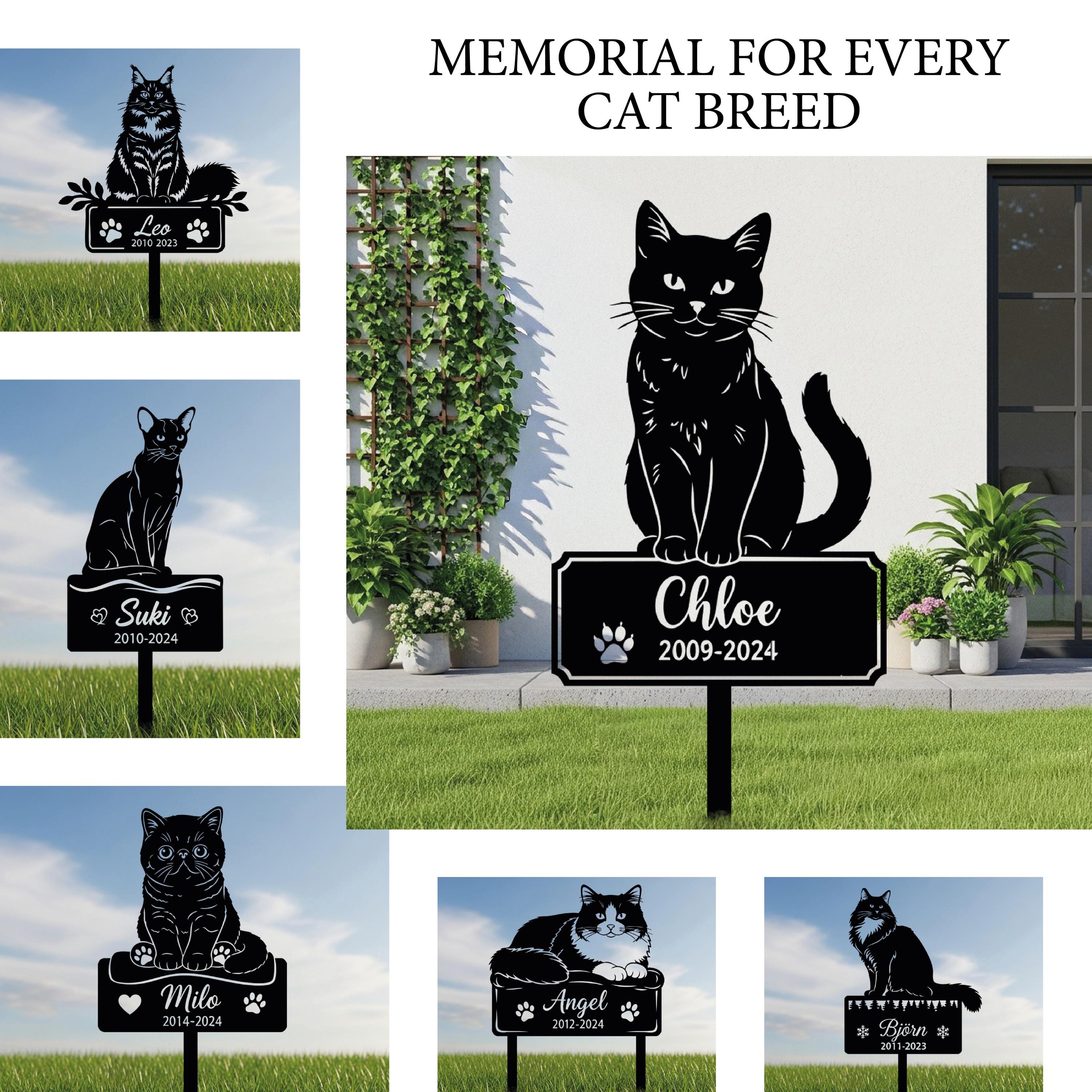 Bombay Cat Memorial Metal Garden Stake, Personalized Pet Grave Marker ...
