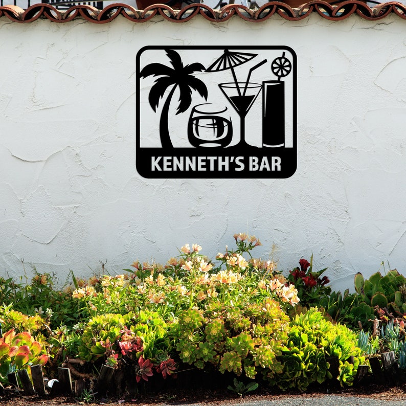 Custom Pool Metal Sign, Beach Fire Pit Monogram, Personalized Party and ...