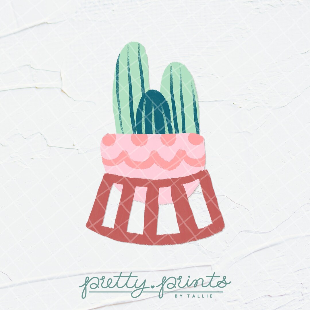 House Plant Clip Art, PNG, Cactus Trio, Plant Stand, Download ...