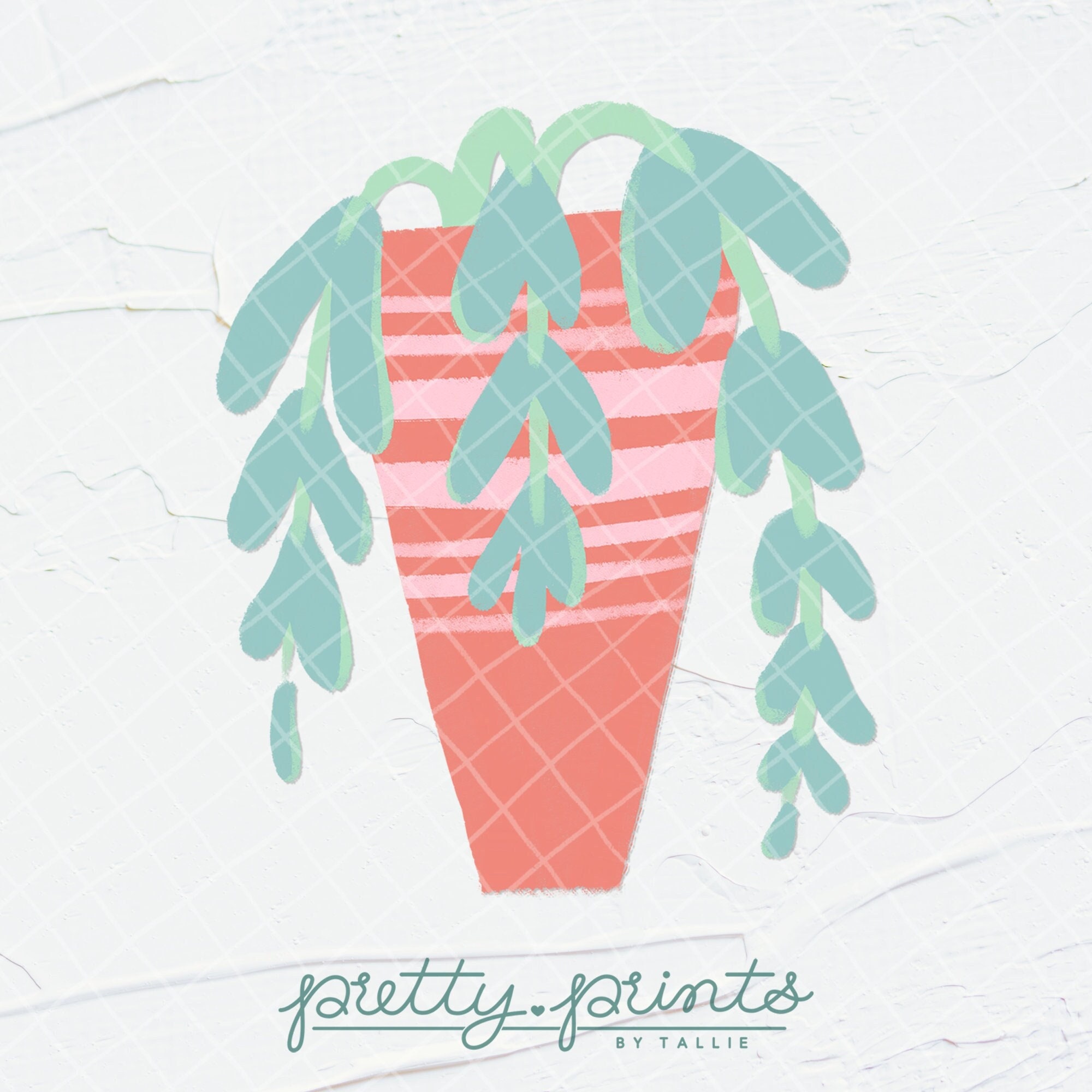 House Plant Clip Art, PNG, Hanging Plant, Download, Stationary - Etsy