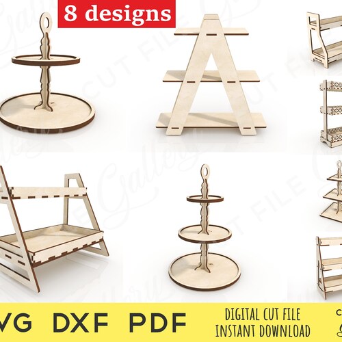 SVG File / Tiered Tray Laser Cut File / DIGITAL DOWNLOAD / - Etsy