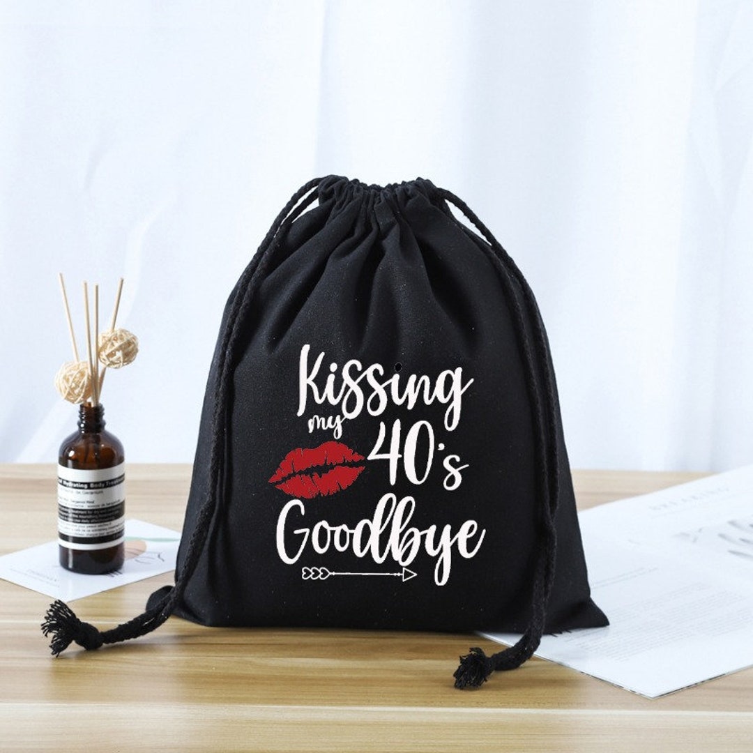 20-50 Kissing My 40's Goodbye Birthday Bags, Lips Birthday Bags ...