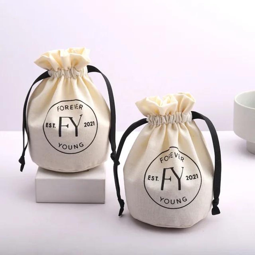 Candle Packaging Bag, Round Bottom Bag for Candles, Cotton Drawstring ...