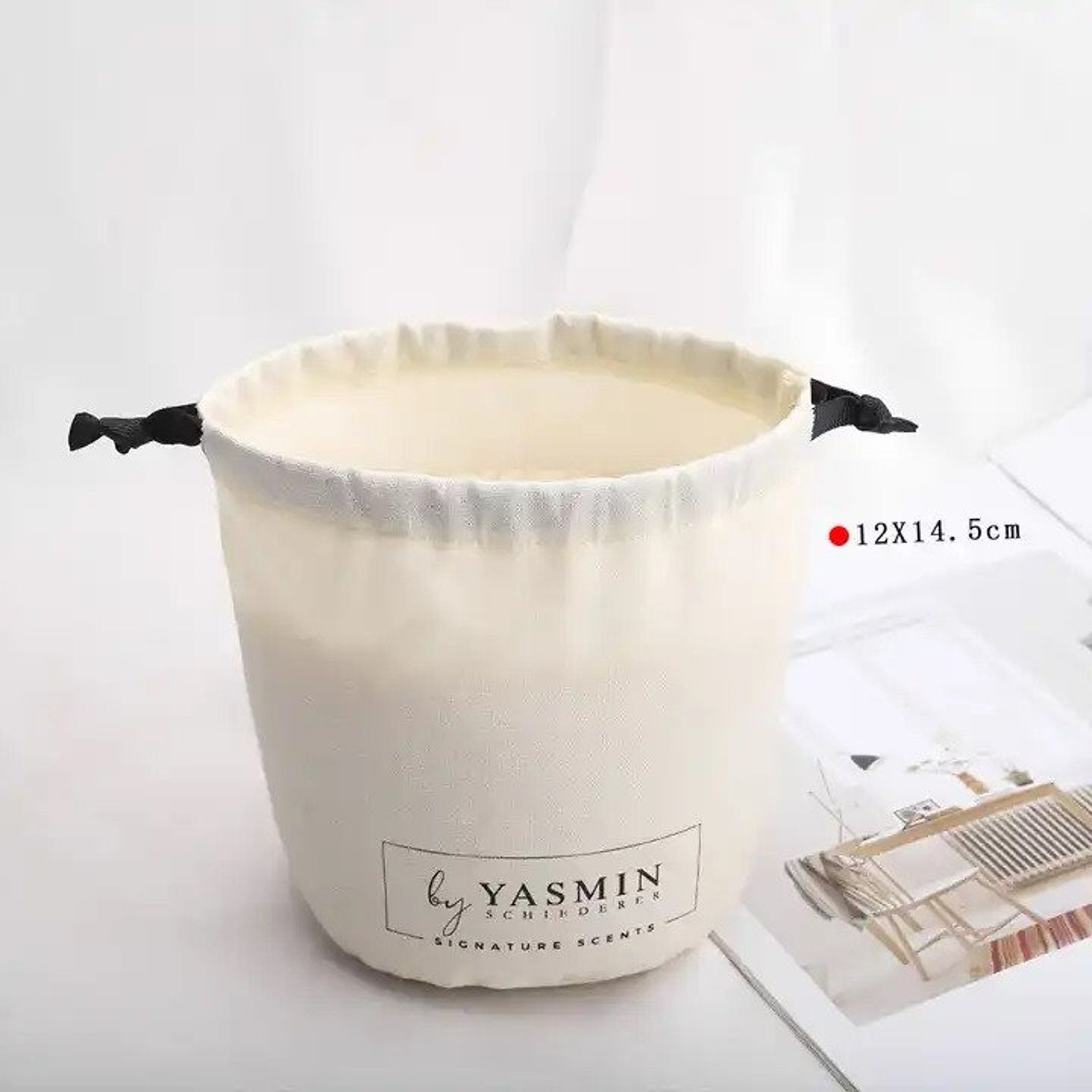 Candle Packaging Bag, Round Bottom Bag for Candles, Cotton Drawstring ...