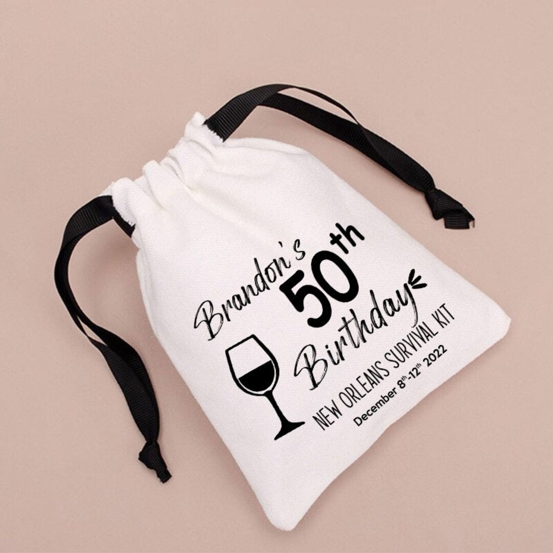 20-50 Set of 10/20/30-50th Birthday Favor Bags / Personalized Party ...