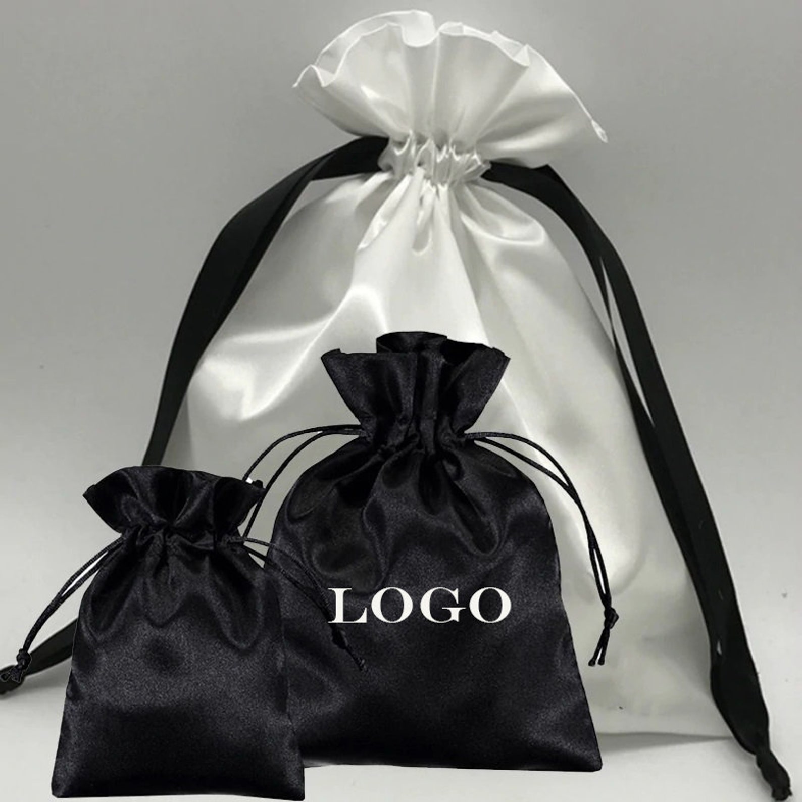 Set of 20/30/50 Sets of Dust Bagsblack Dust Bag Satin Dust - Etsy