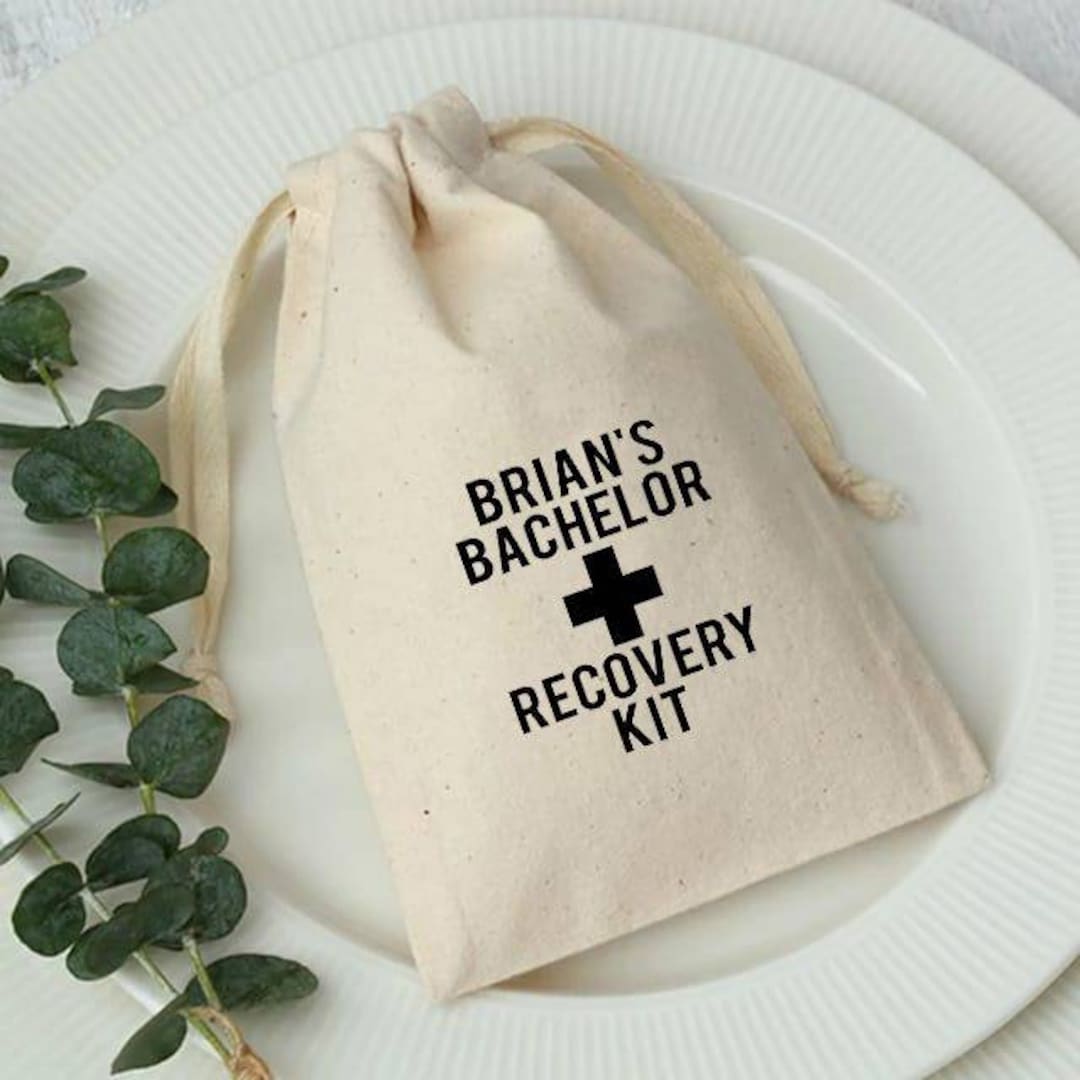Bach Recovery Kit Bags Bachelorette Bags Natural White Black Cotton ...