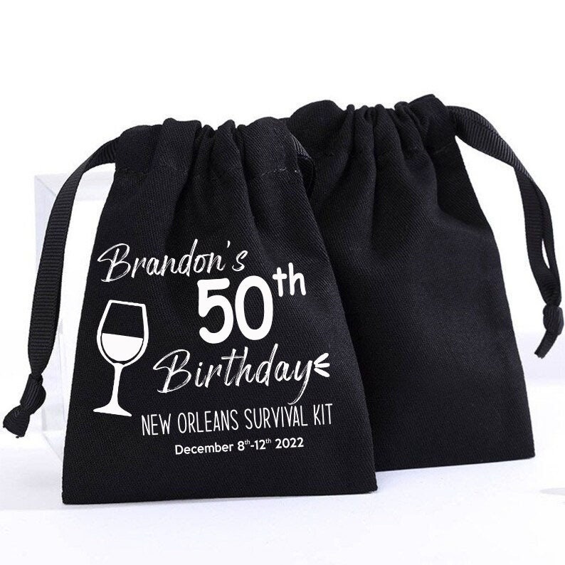 20-50 Set of 10/20/30-50th Birthday Favor Bags / Personalized Party ...