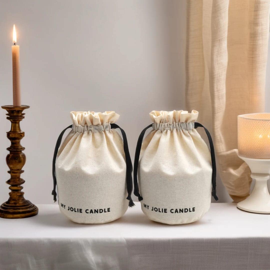 Candle Packaging Bag, Round Bottom Bag for Candles, Cotton Drawstring ...
