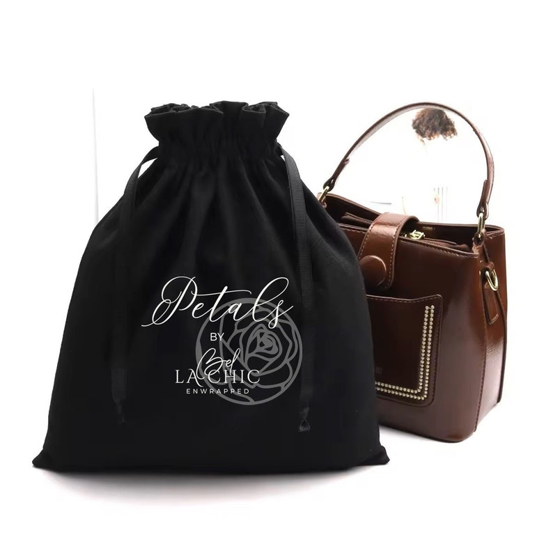 Custom Reusable Large Size Black Cotton Canvas Drawstring Pouch Bags for Shoe Cap Hat Dust Bag ...