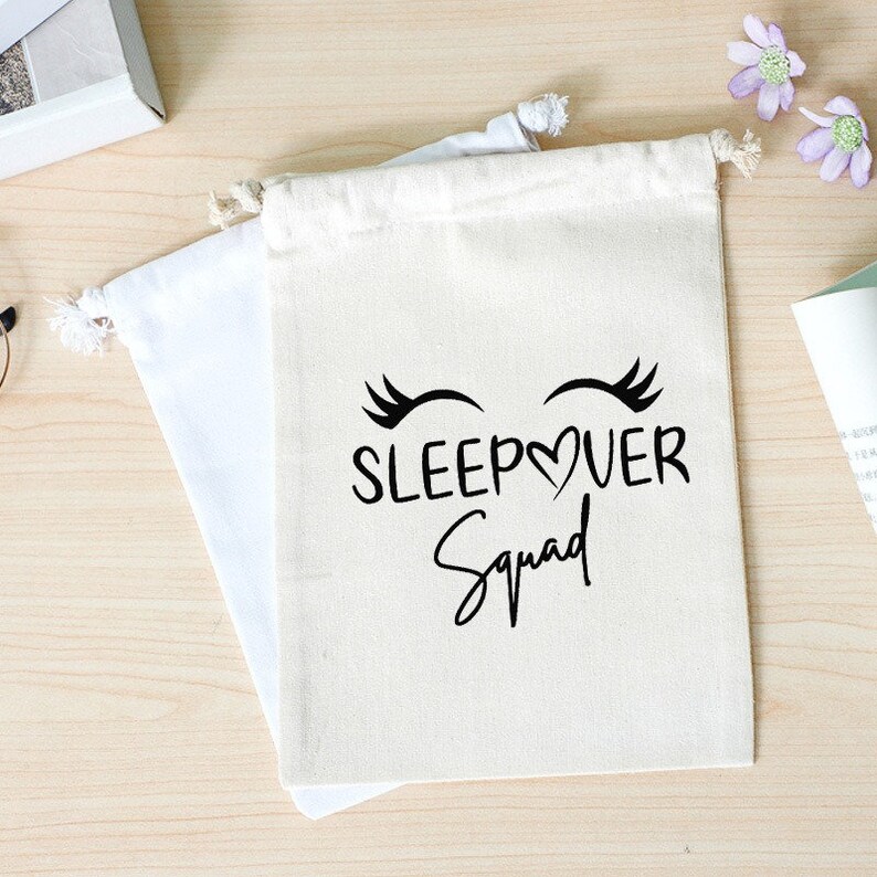Sleepover Squad Slumber Party Favor Bag Kit Girls Party Favors Birthday ...
