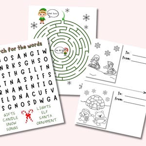 Kids Christmas Activity Pages - 20 Printable Sheets - Digital Download ...
