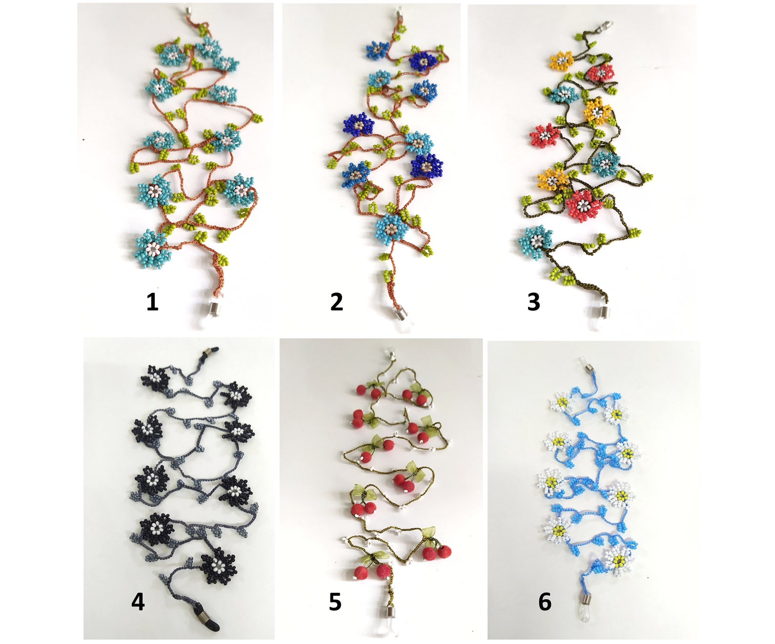 Unique Glasses Chains Beaded Handmade Lace Eyeglass Lanyard Strap for ...