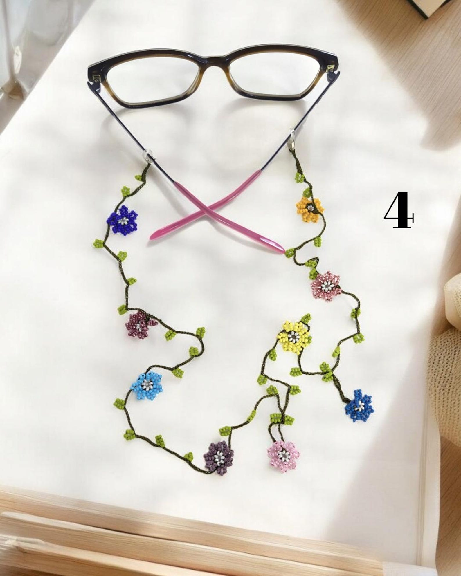 Unique Glasses Chains Beaded Handmade Lace Eyeglass Lanyard Strap for ...