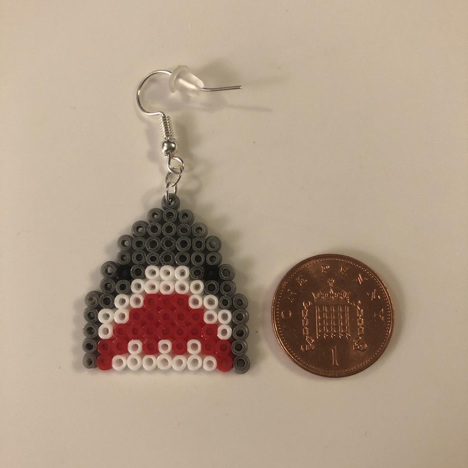 Novelty Handmade Shark Head Hama Perler Bead Earrings - Etsy