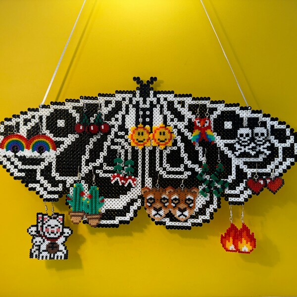 Perler Bead Earrings - Etsy UK