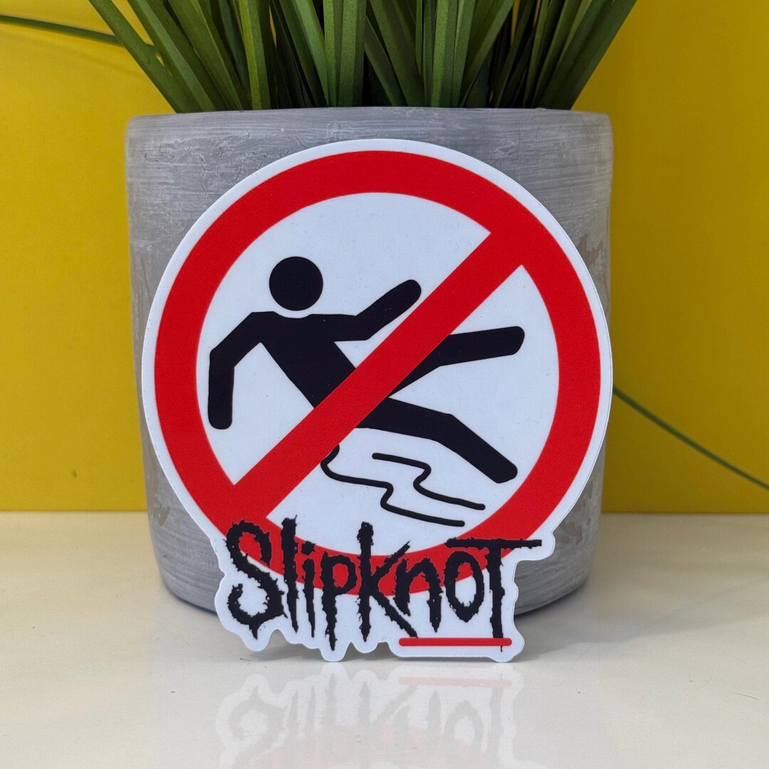 Slipknot Vinyl Sticker / Funny Slip Warning Pun - Etsy