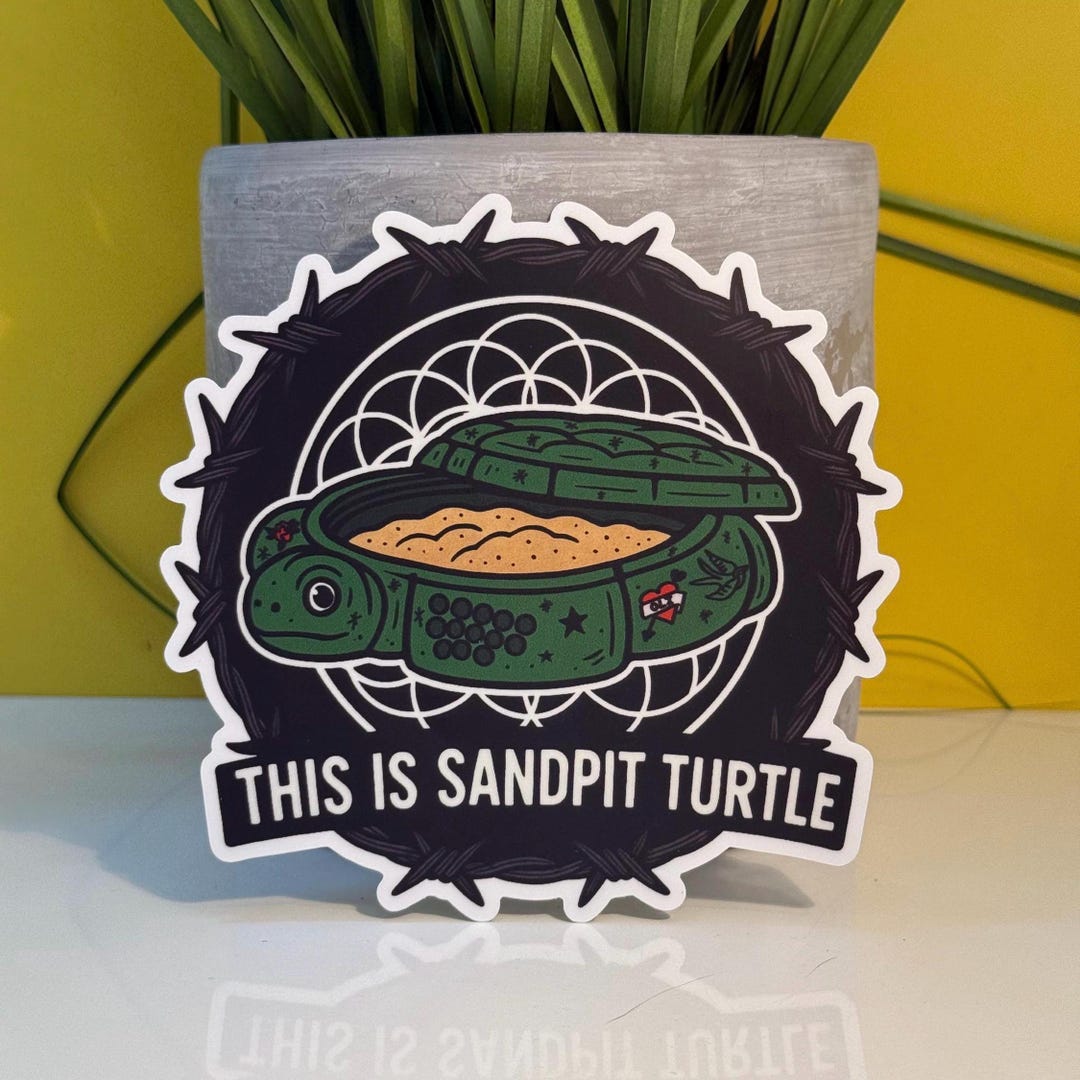 NEW DESIGN This is Sandpit Turtle Vinyl Sticker / Bring Me the Horizon Pun - Etsy