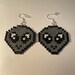 Novelty Handmade Alien Head Hama Perler Bead Earrings - Etsy