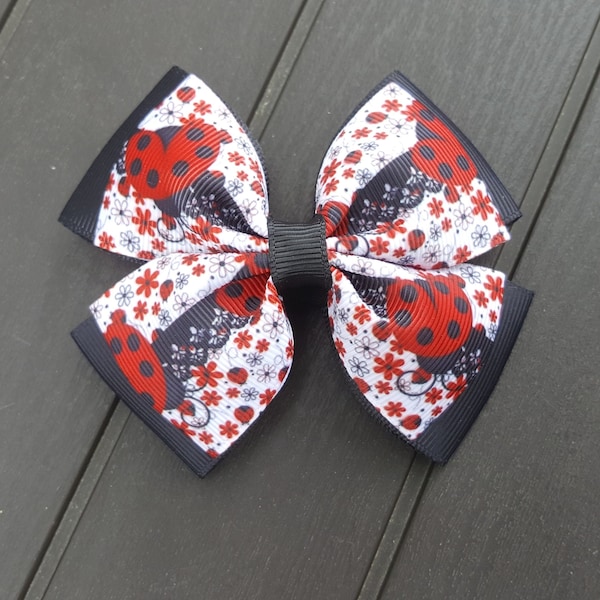 Ladybug Hair Bows - Etsy