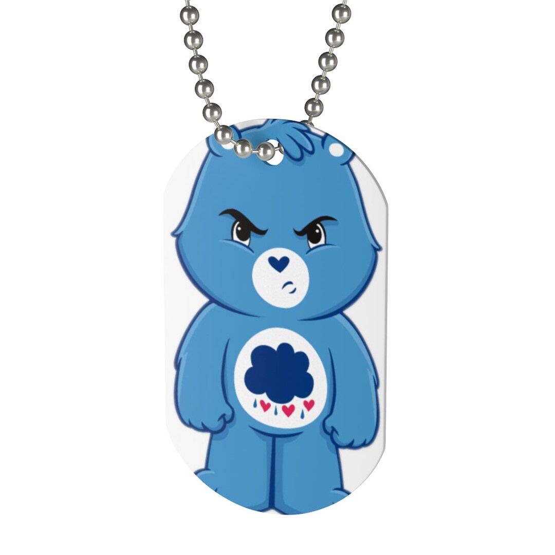 Care Bears Grumpy Bear dog Tag - Etsy