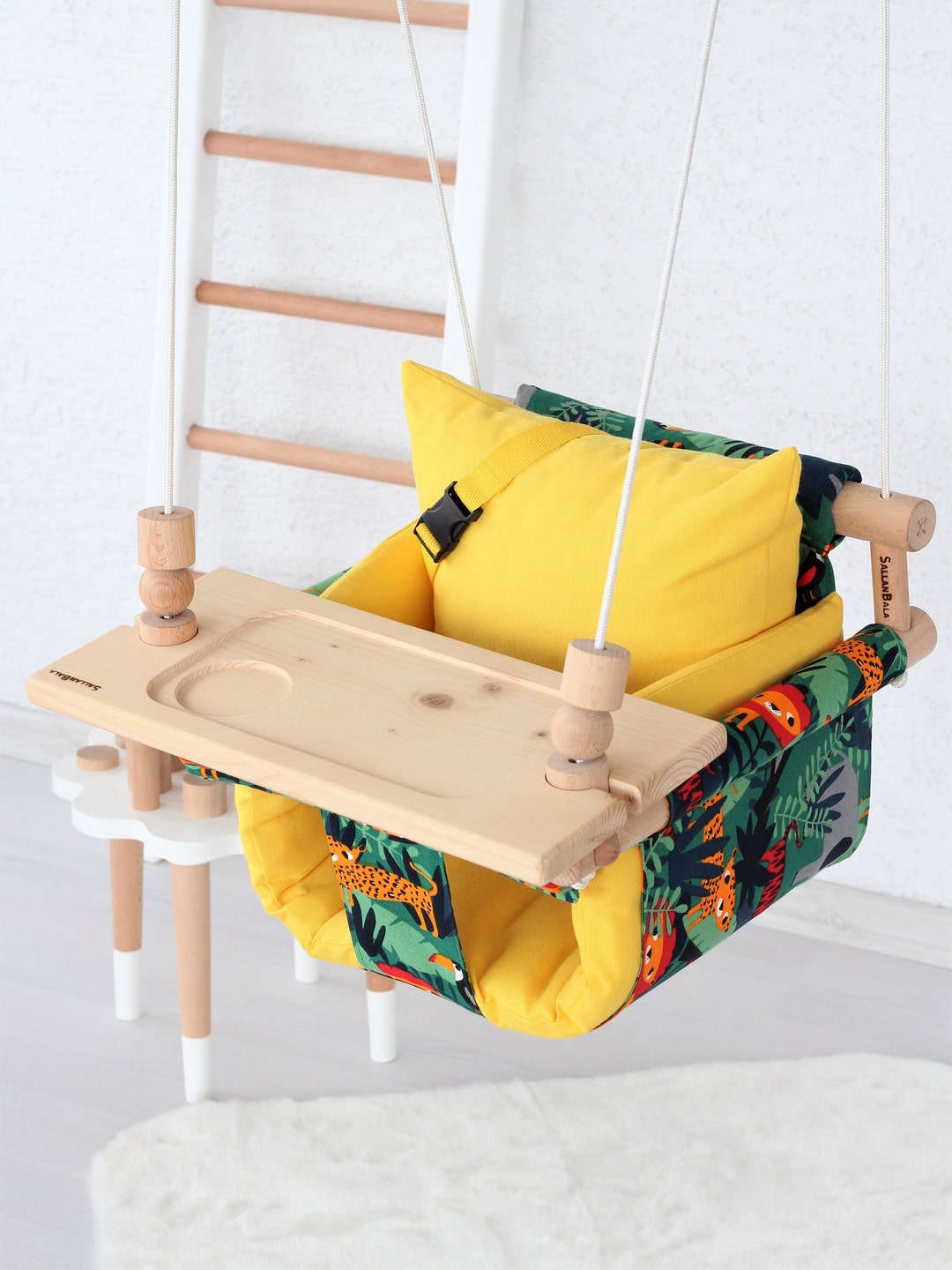 Jungle Fabric Baby Swing: Montessori Highchair Swing - Etsy