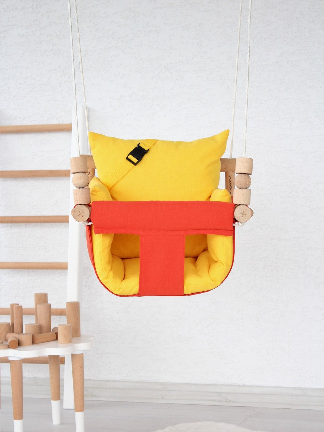 Orange Yellow Baby Swing, Fast Shipping,handmade Swing, Baby Shower ...
