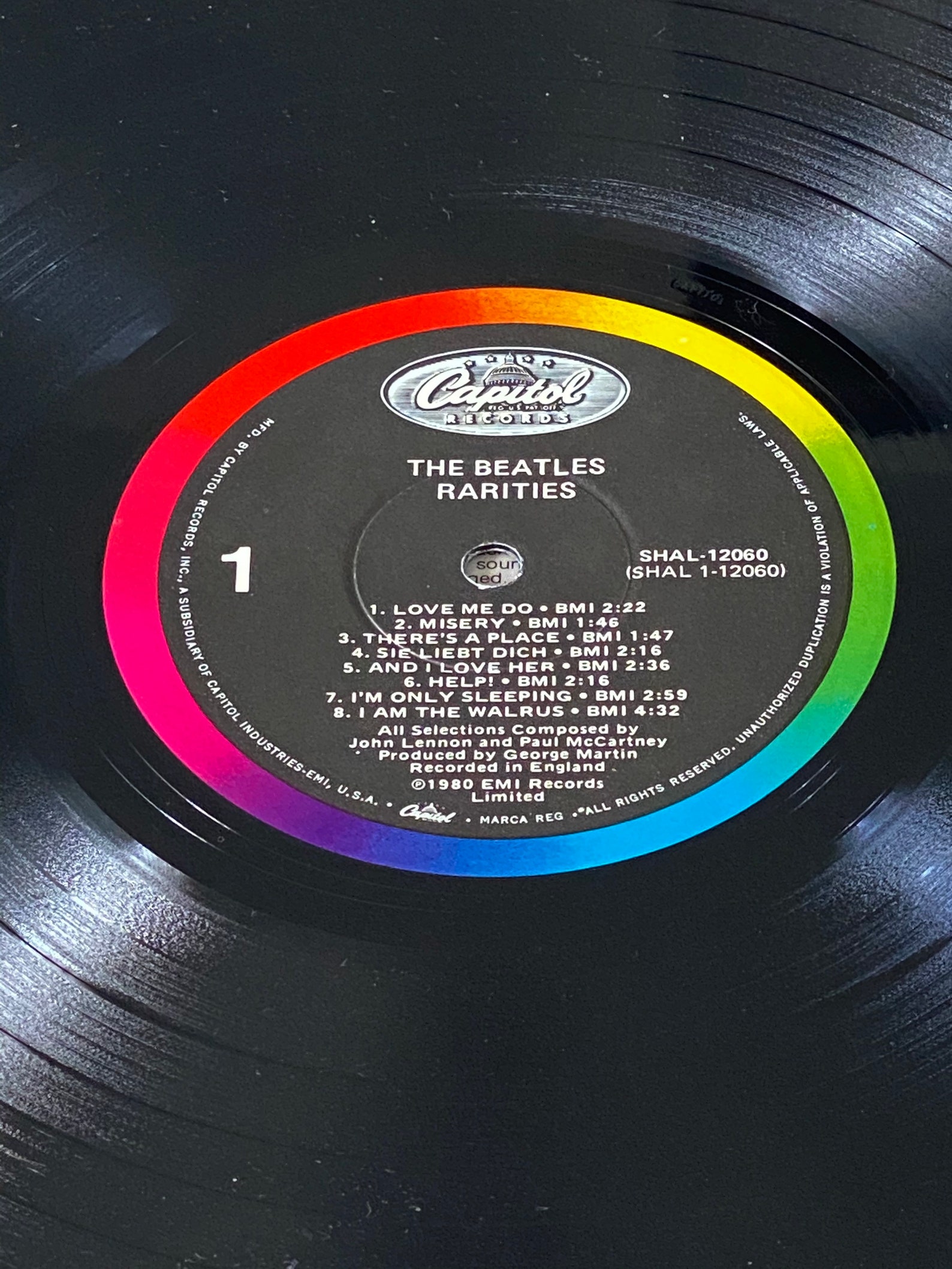 Vinyl BEATLES Rarities SHAL 12060 Capitol Rainbow VG++ Butcher Gatefold ...