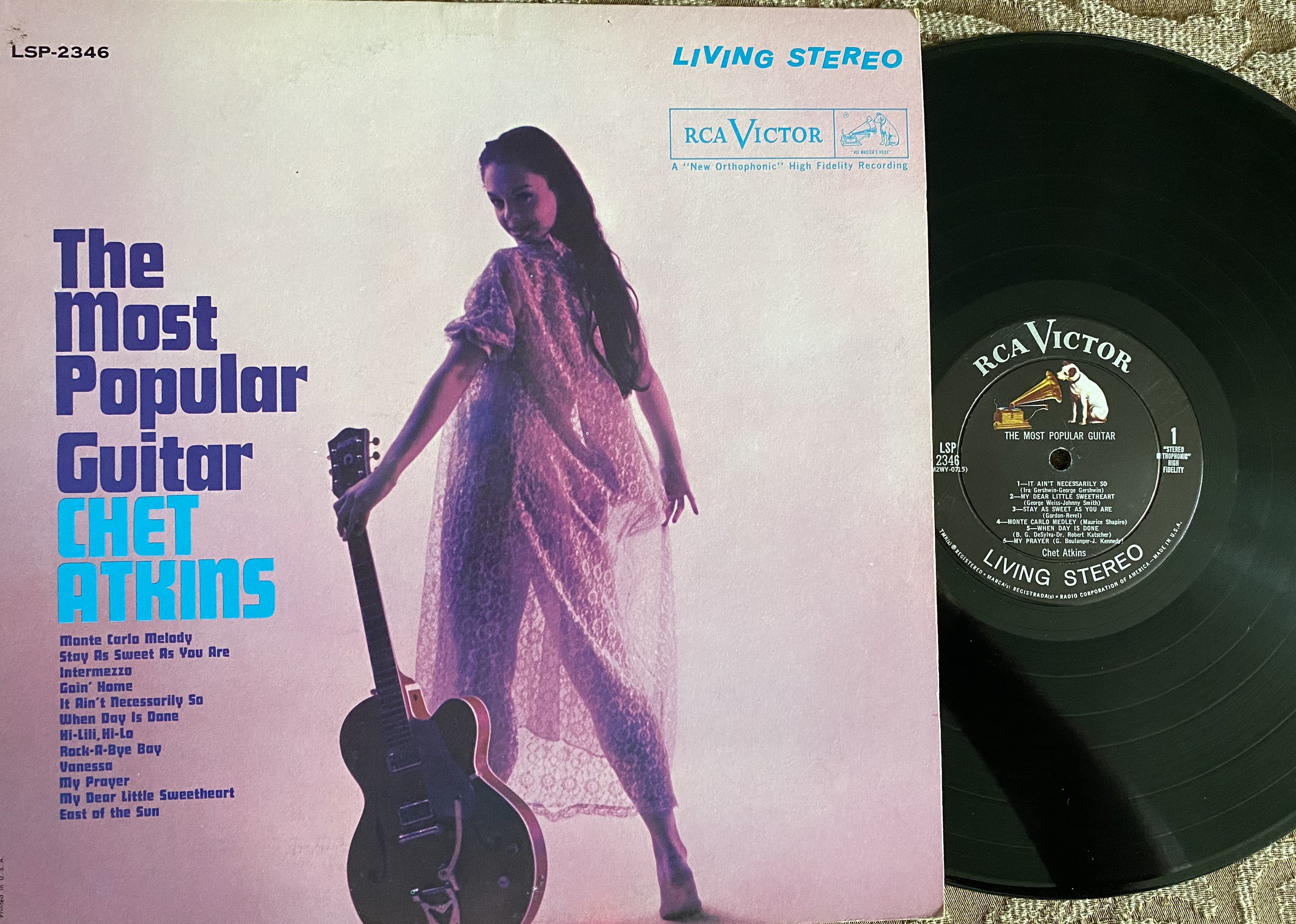 Vinyl Chet Atkins the Most Popular Guitar Cheesecake Cover 33 Original ...