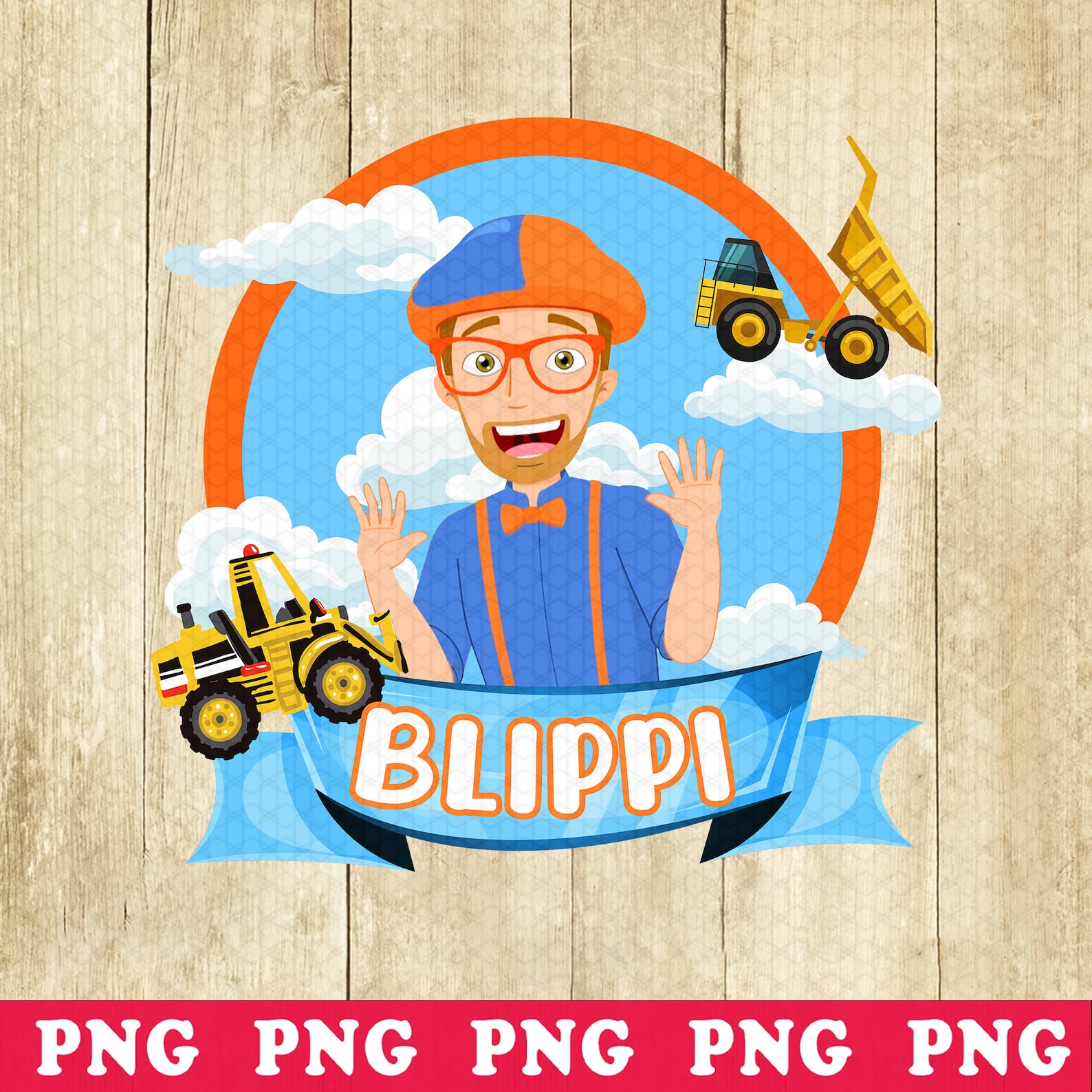 Blippi Png Blippi Birthday Party Png Digital Png Design | Etsy