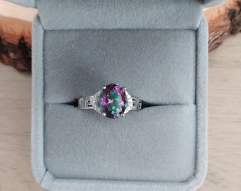 Rainbow Quartz Ring - Etsy
