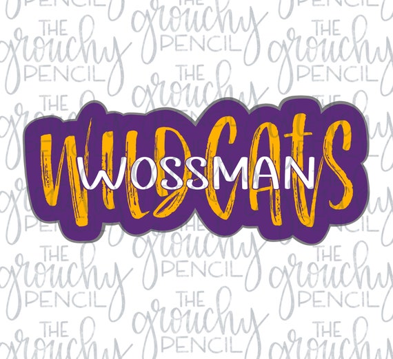 Wossman Wildcats Baseball Softball Basketball Football Team - Etsy