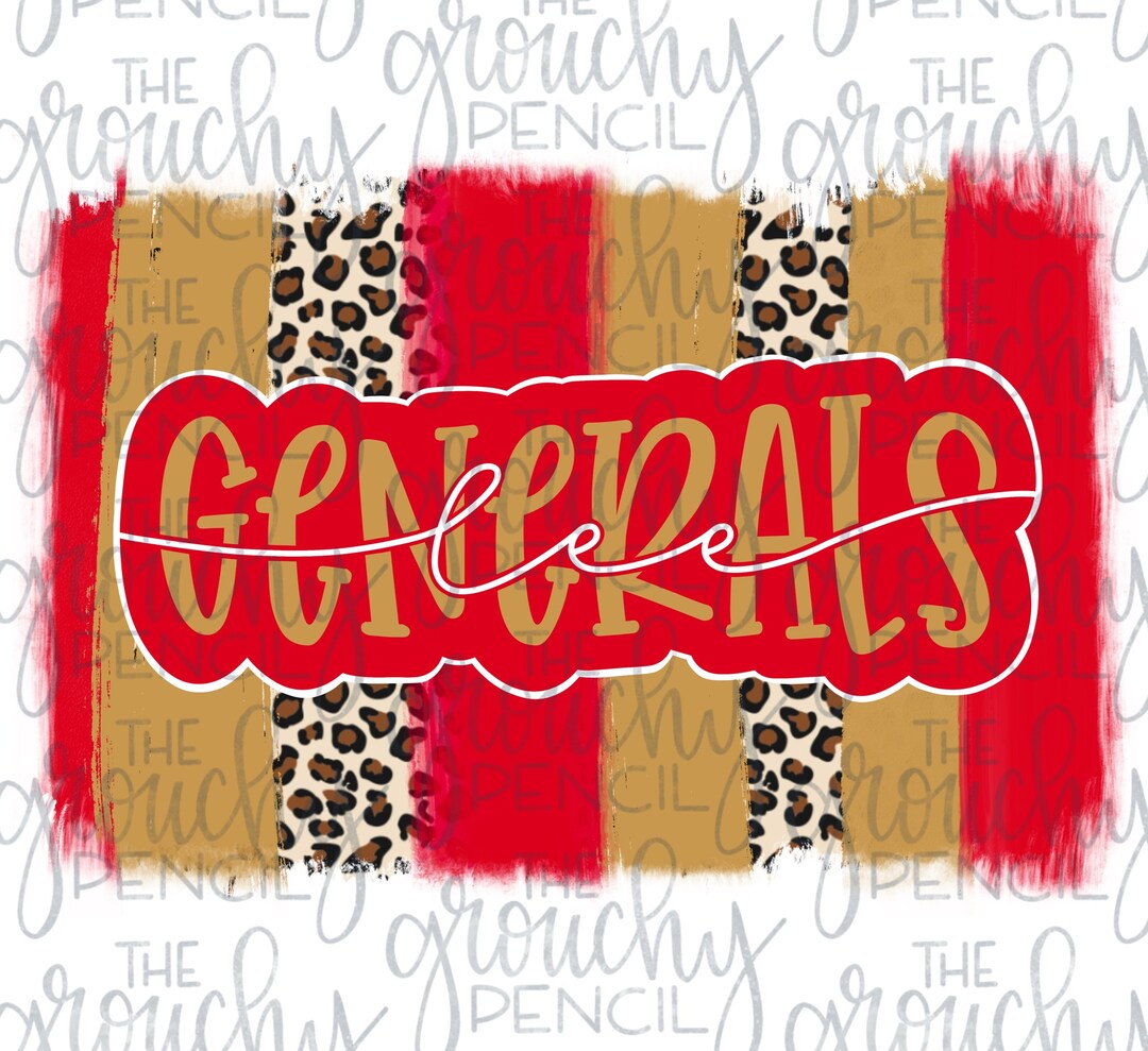 Lee Generals Baseball Softball Basketball Football Team Name Graphic ...