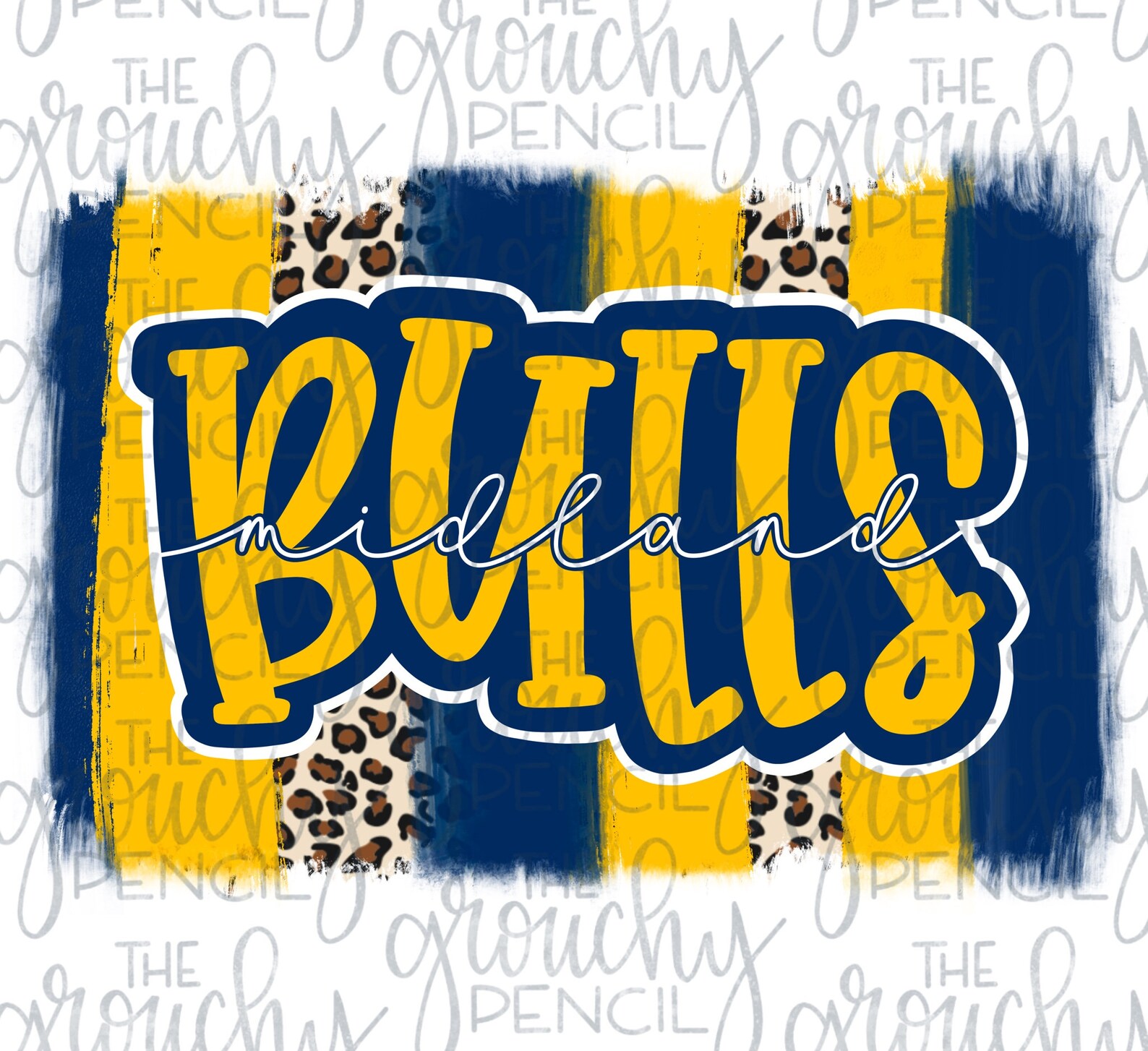 Midland Bulls Handlettered PNG File Sublimation Transfer File - Etsy
