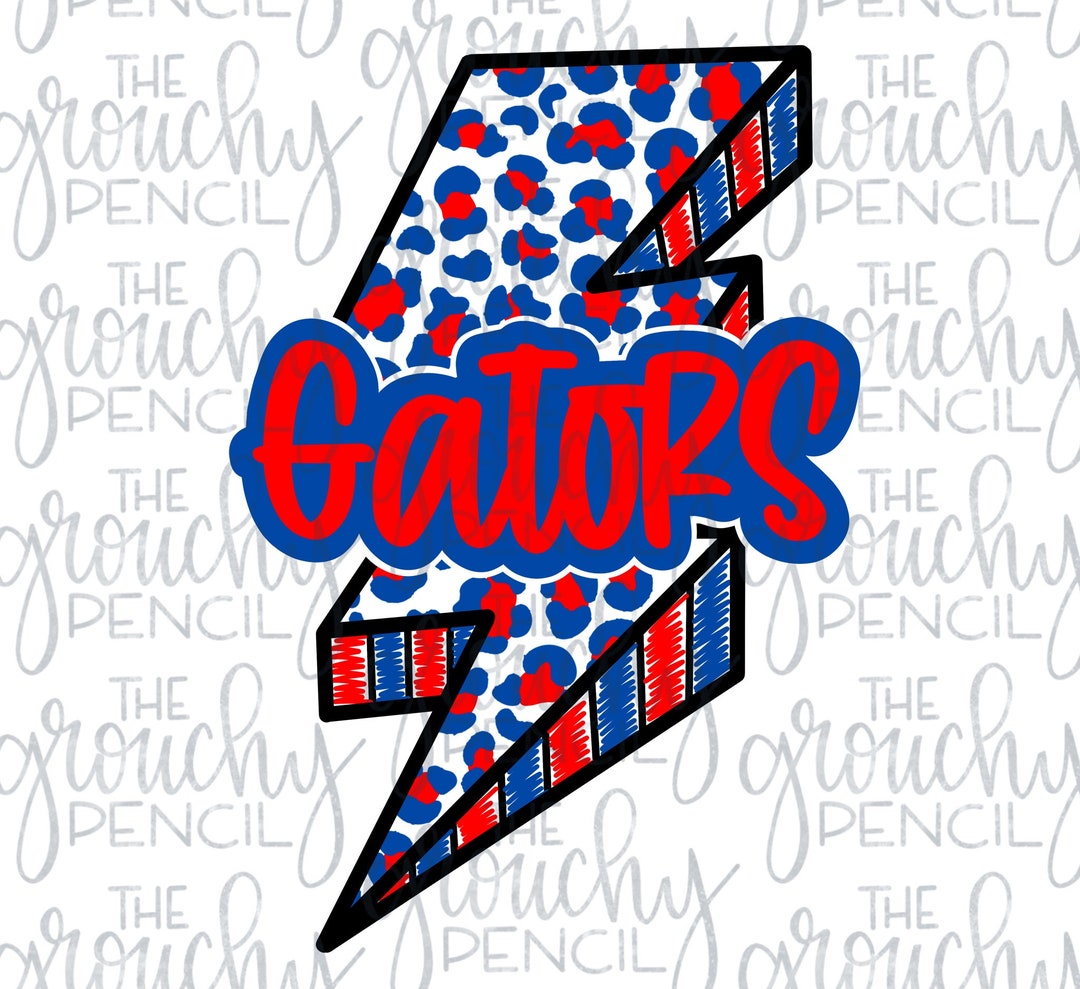 Gators Lightning Bolt Mascot Baseball Softball Basketball Football Team ...