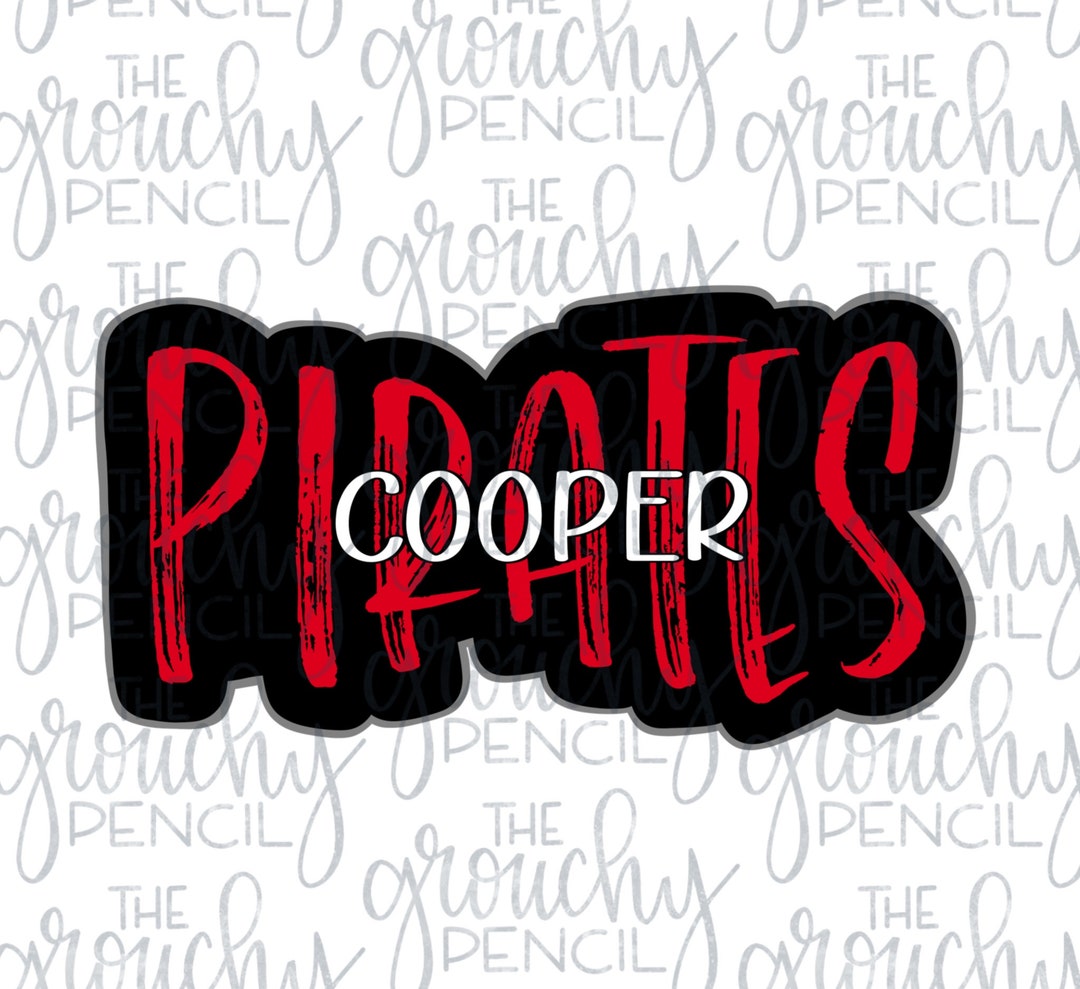 Cooper Pirates Baseball Softball Basketball Football Team Name Graphic ...