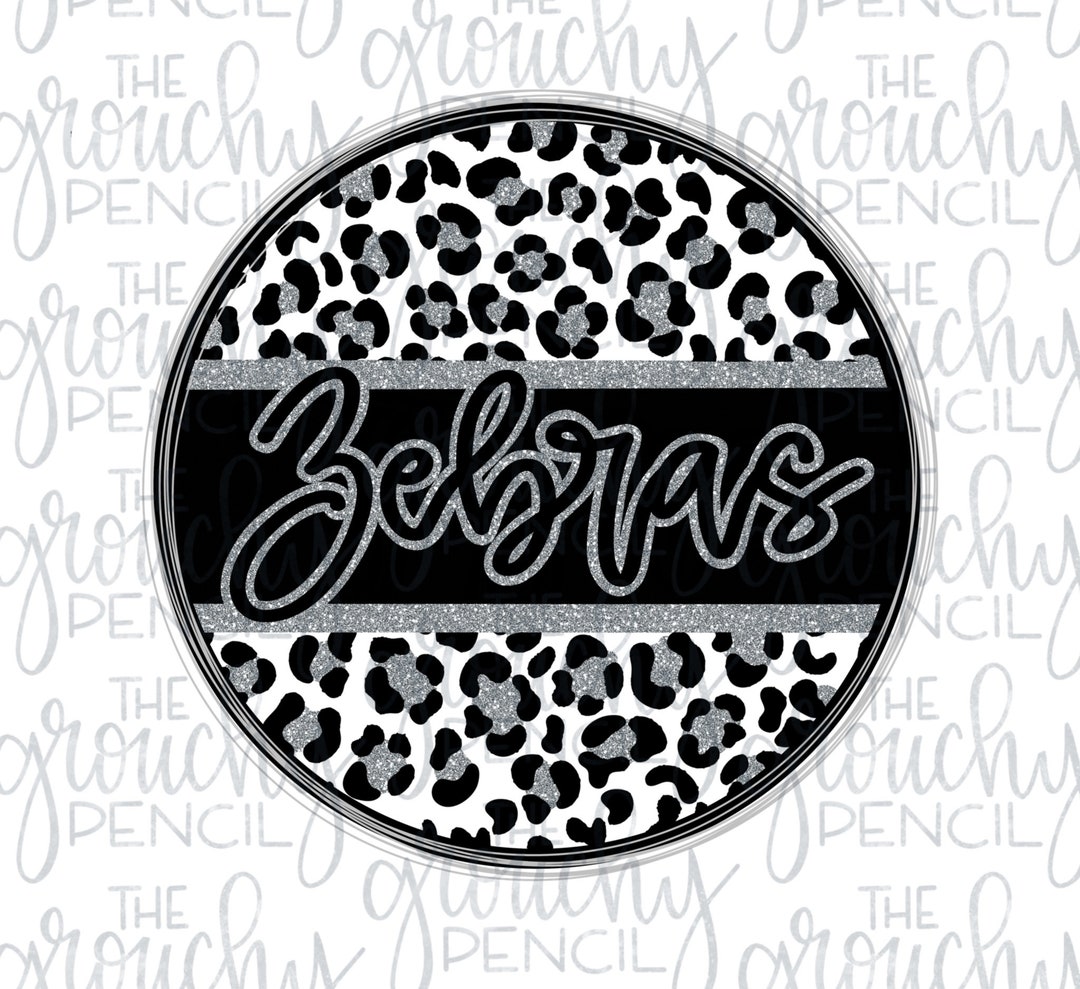 Zebras Leopard Baseball Football Softball Basketball Handlettered PNG ...