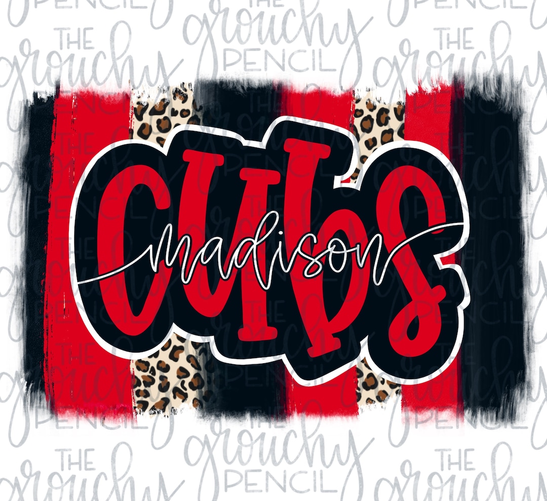 Madison Cubs Baseball Softball Basketball Football Team Name Graphic ...