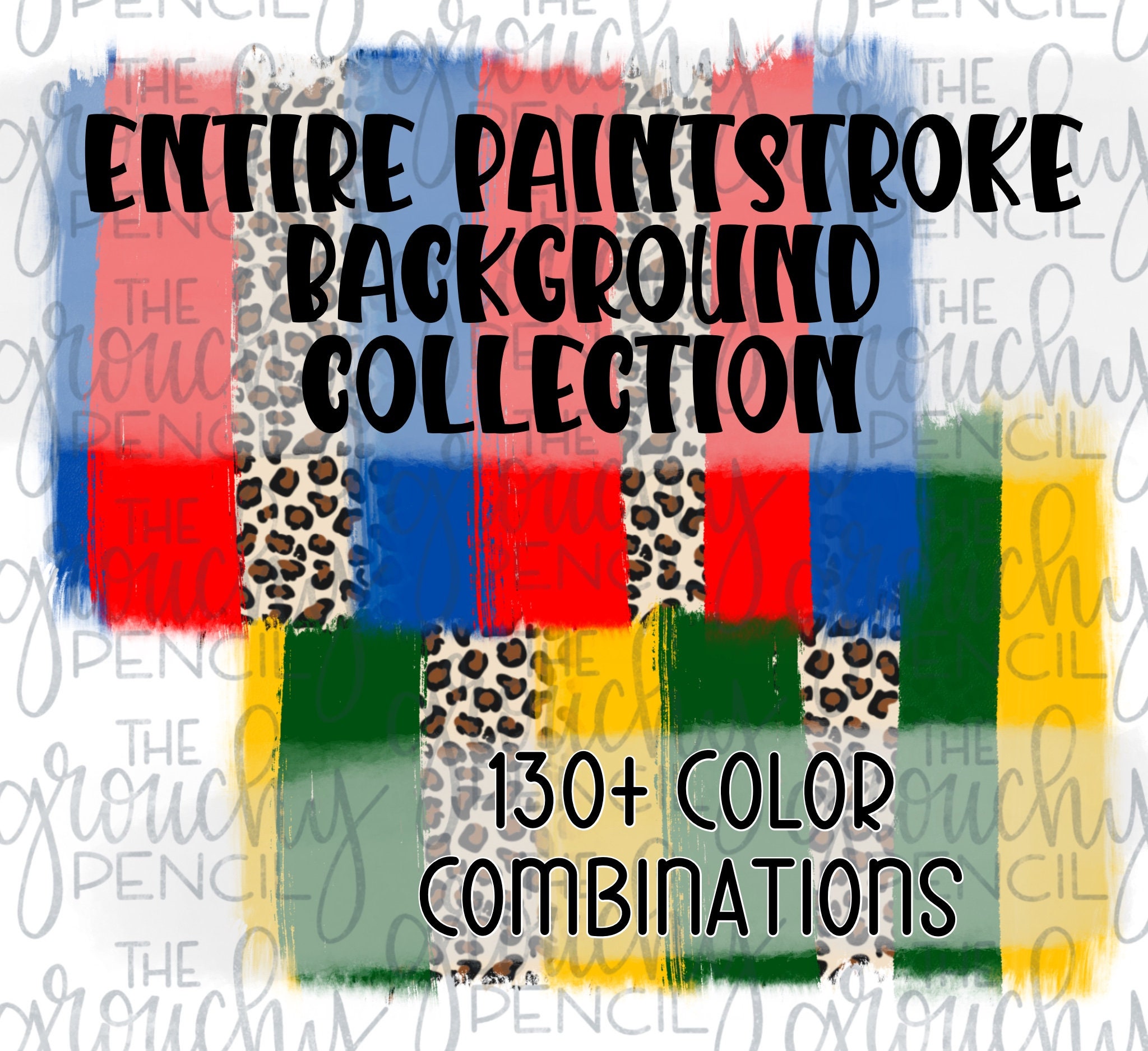 Entire Paint Stroke Background Collection, Png Digital Download Files ...