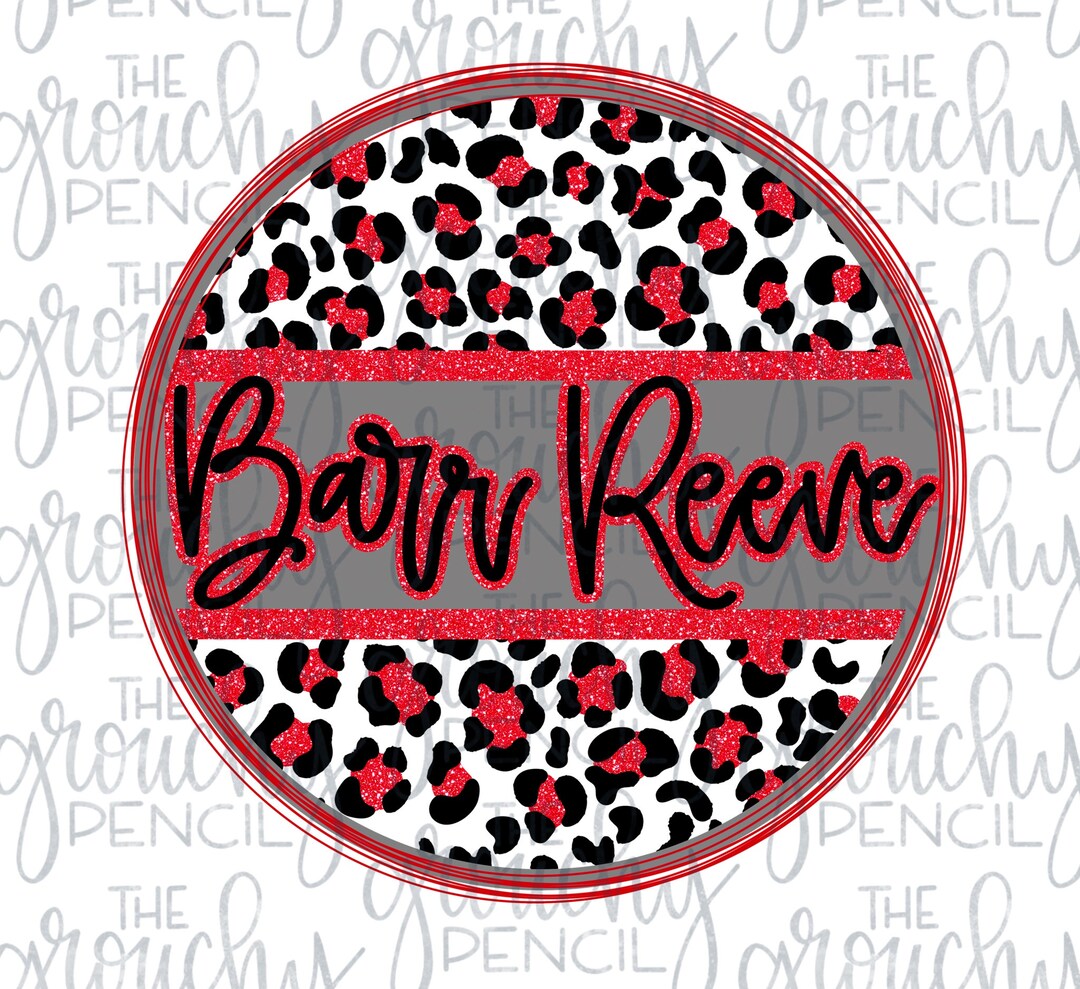 Barr Reeve Leopard Baseball Football Softball Basketball Handlettered ...